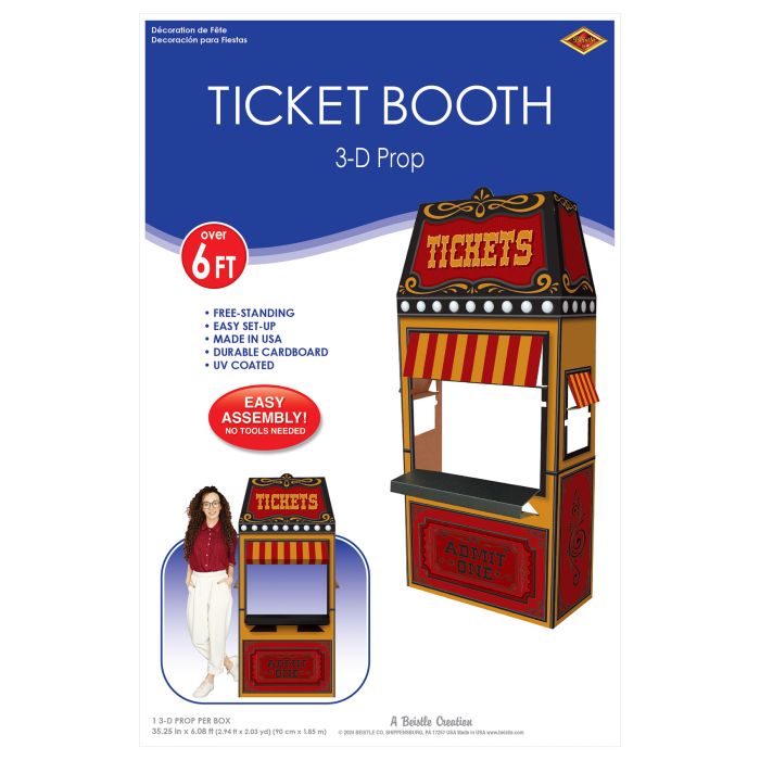 Beistle 3-D Ticket Booth Prop – Bulk Party Supplies