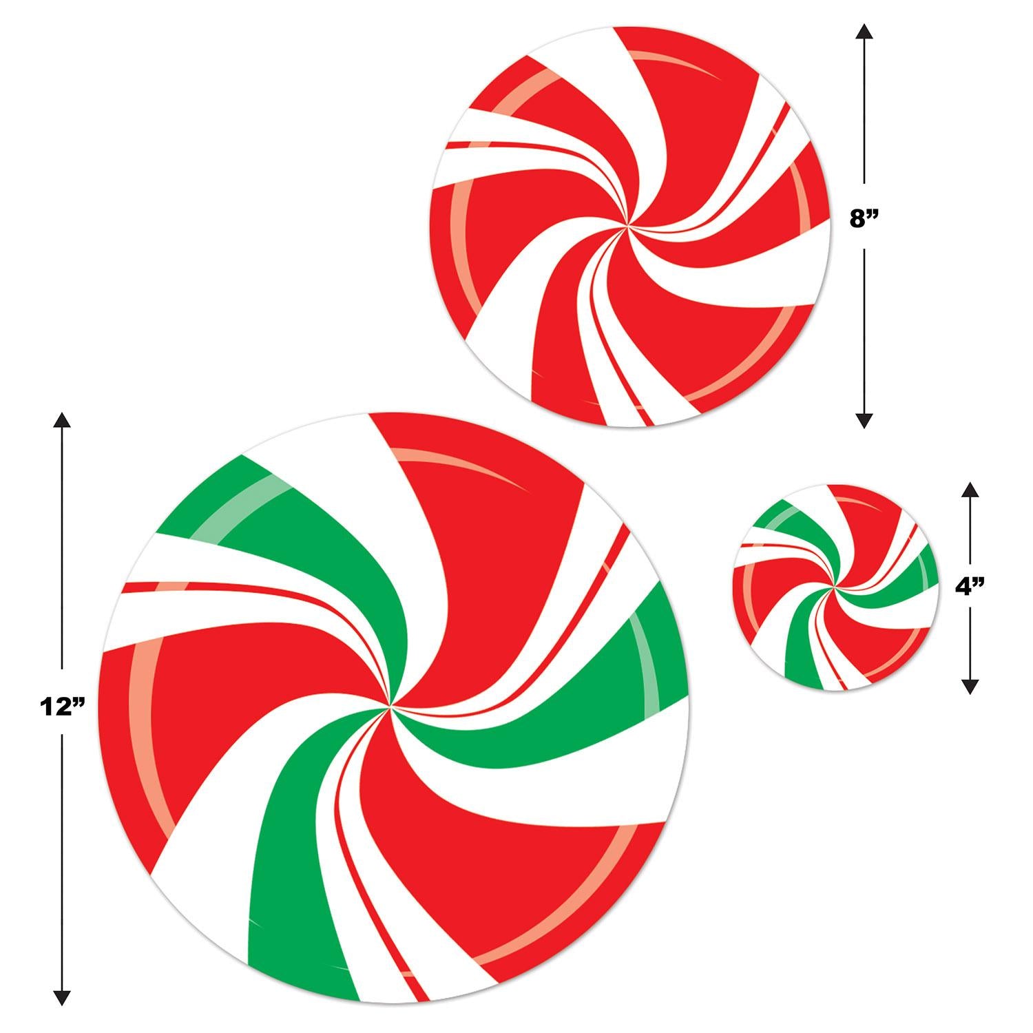 Beistle Christmas Peppermint Cutouts – Bulk Party Supplies