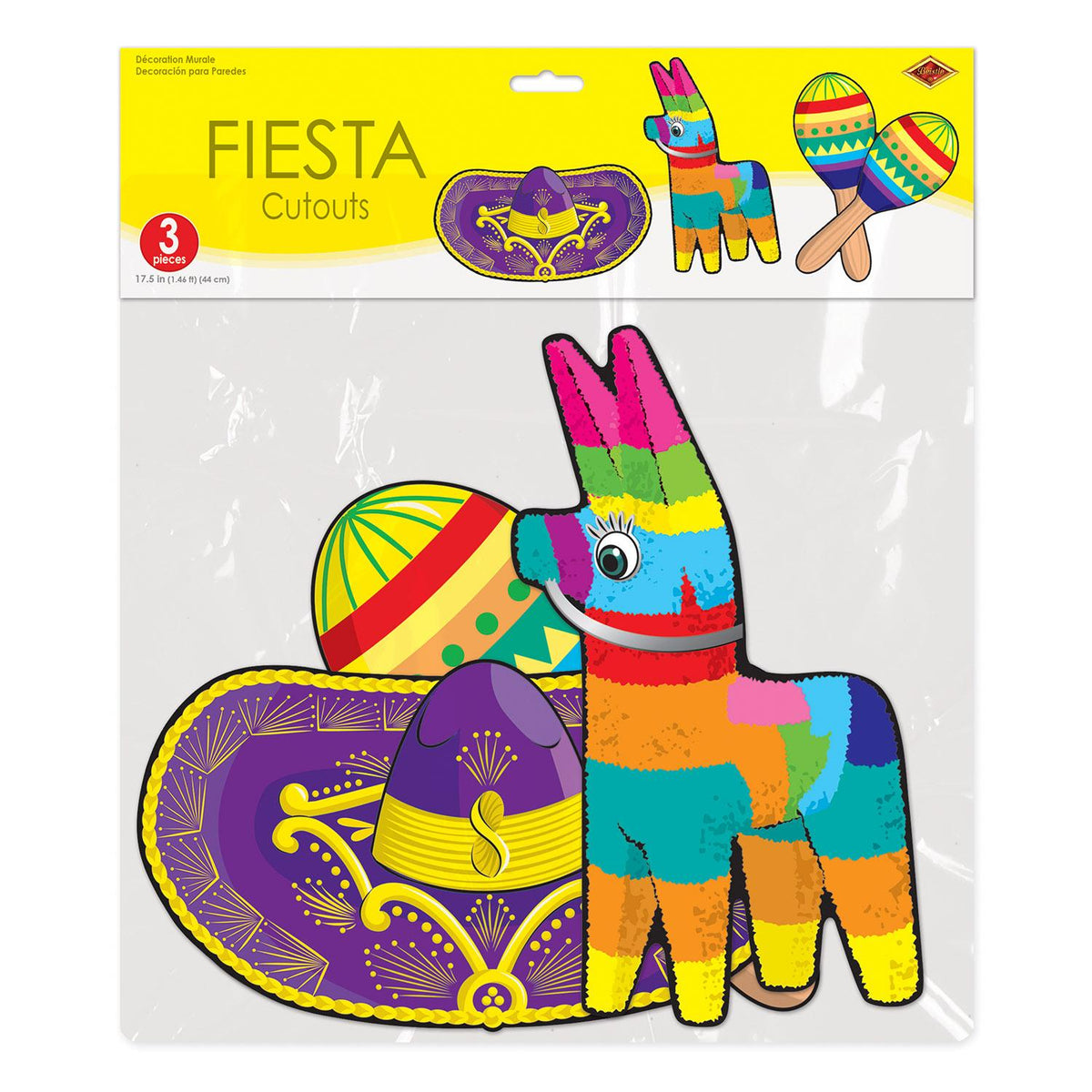 Bulk Cinco de Mayo Party Fiesta Cutouts (Case of 36) by Beistle