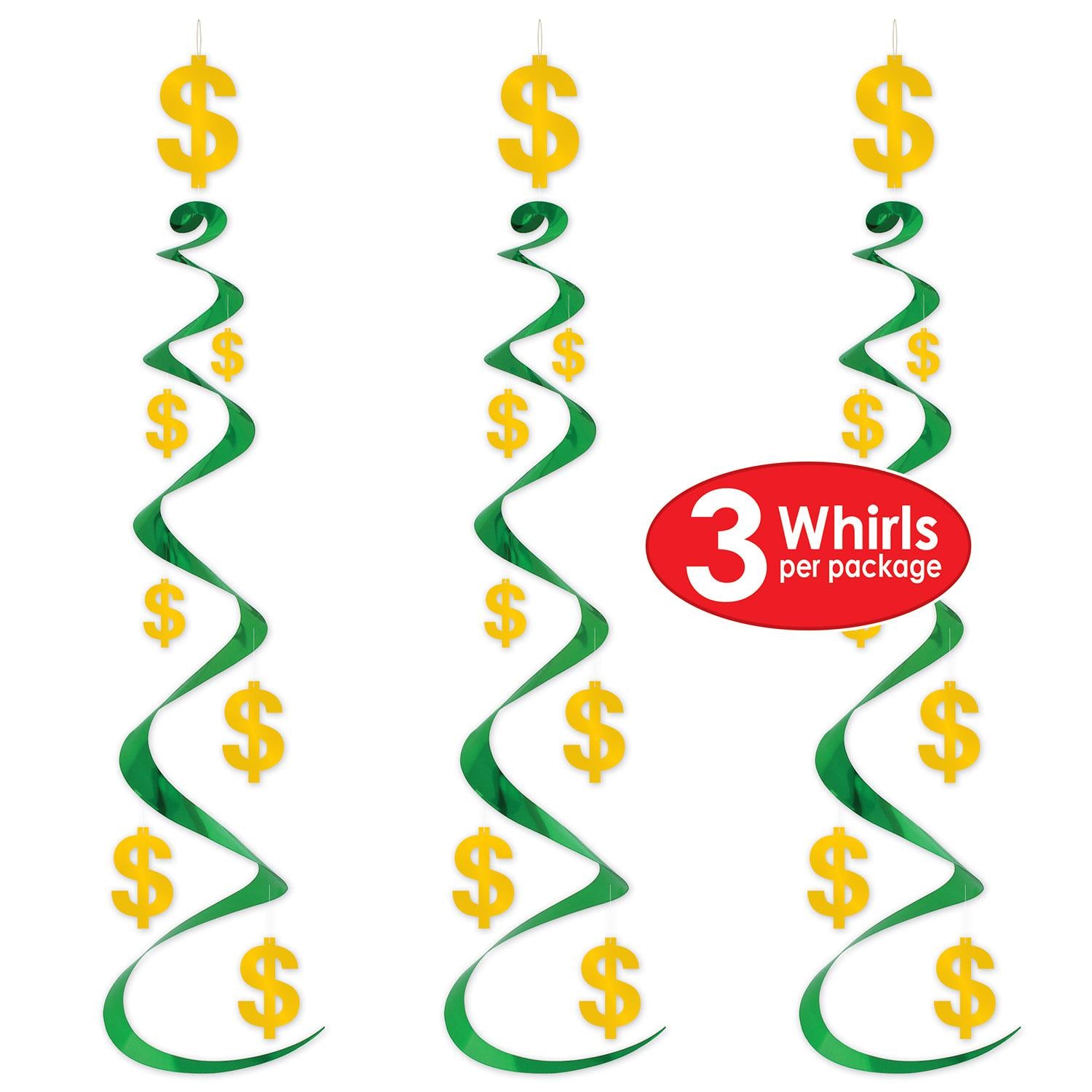 3 Count $ Party Whirls 30" | Beistle – Bulk Party Supplies