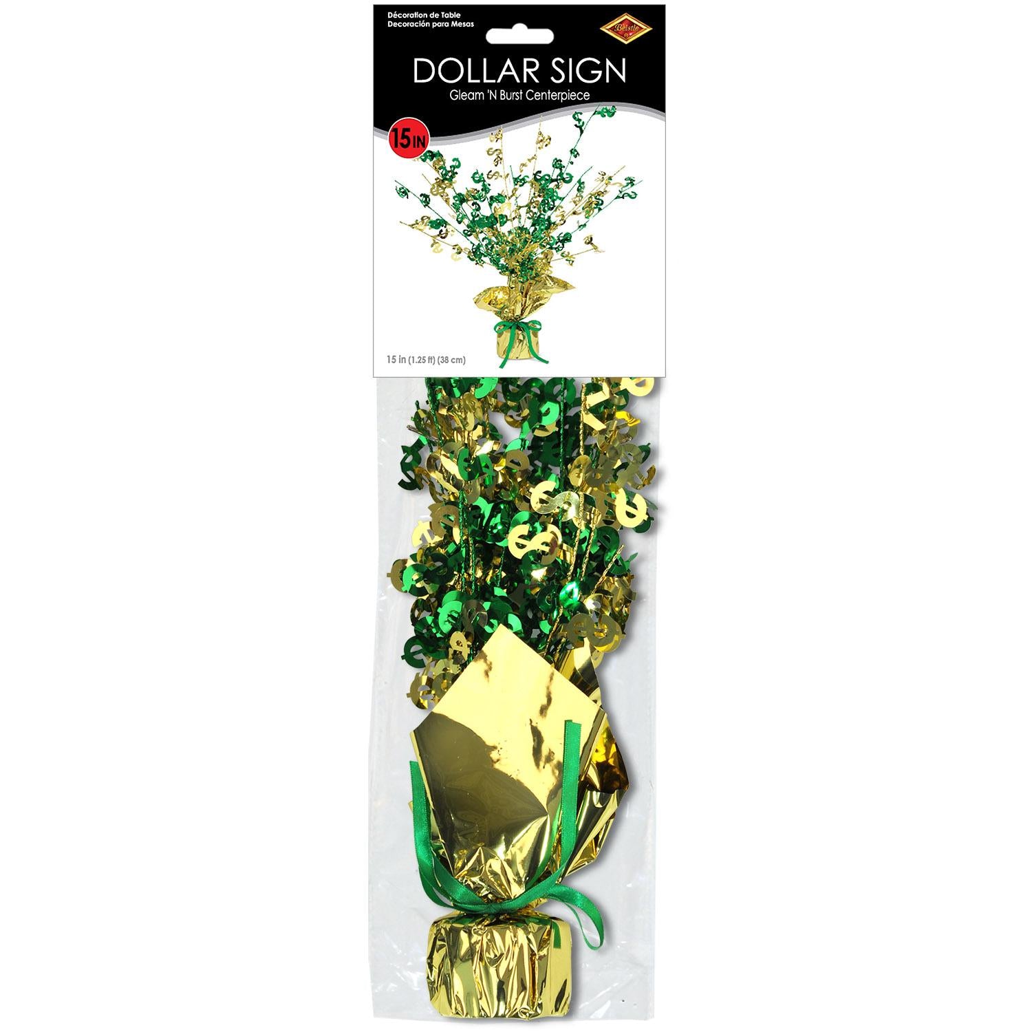 Gleam 'N Burst Dollar Party Centerpiece 15 Inch | Beistle – Bulk Party ...