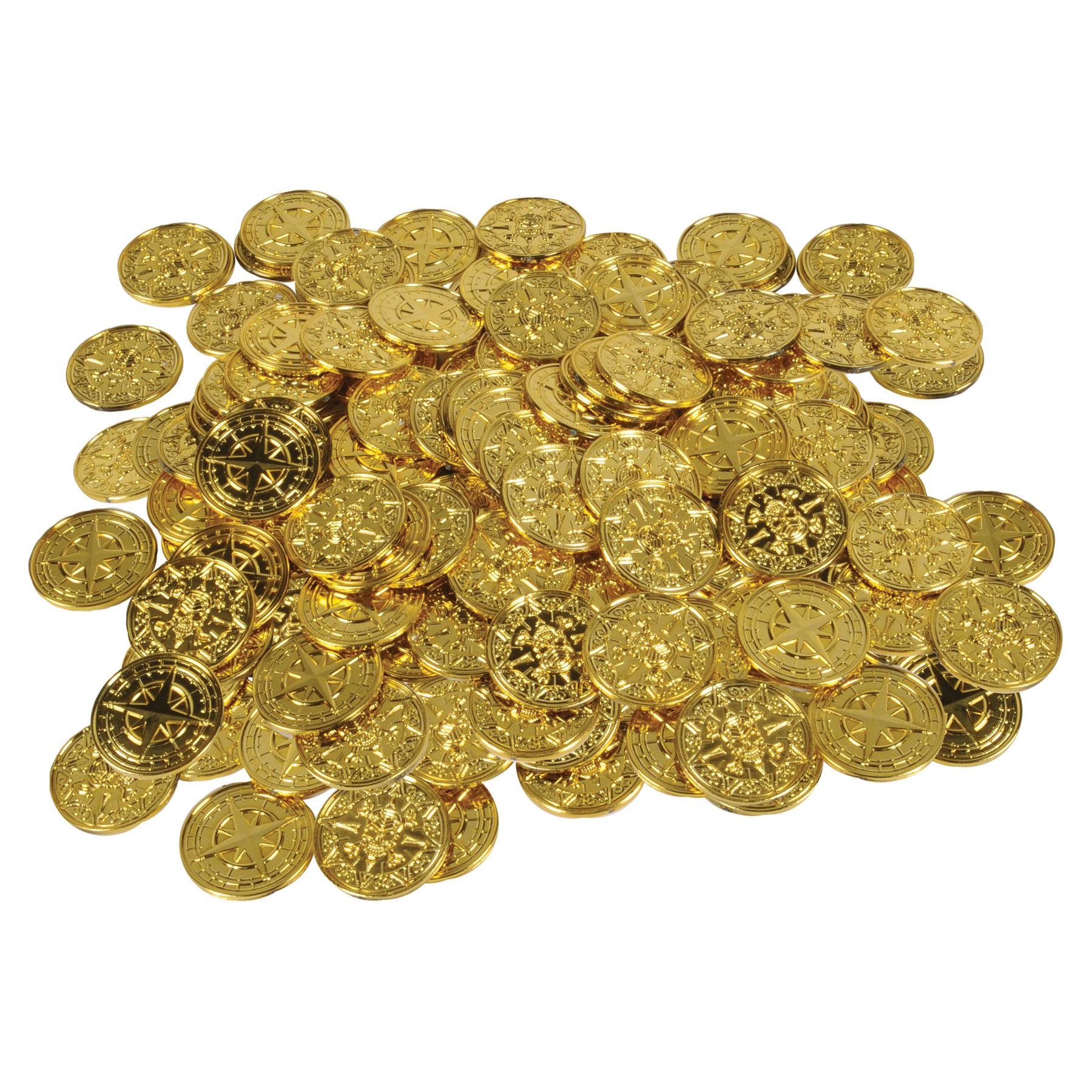 100 Count Plastic Pirate Coins | Beistle – Bulk Party Supplies