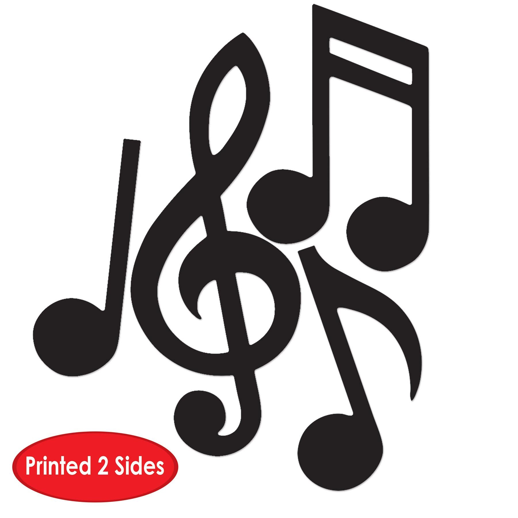 12 Count Musical Notes Party Silhouettes 12-21 Inch | Beistle – Bulk ...