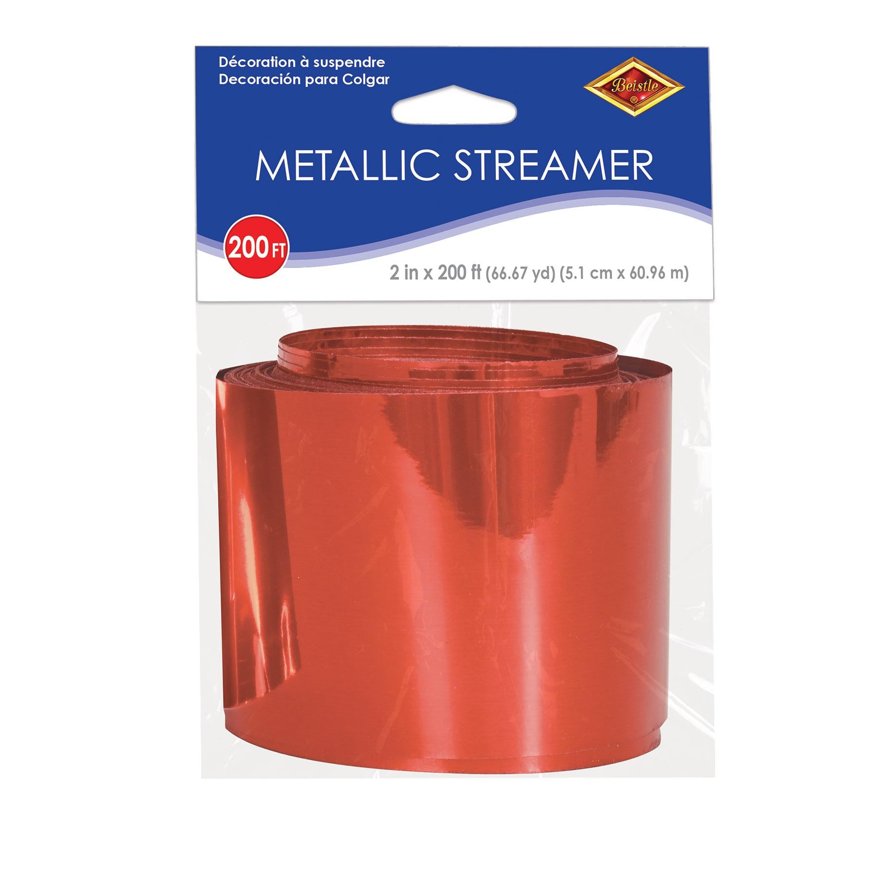 Package Red Gleam 'N Party Metallized Streamer | Beistle – Bulk Party ...