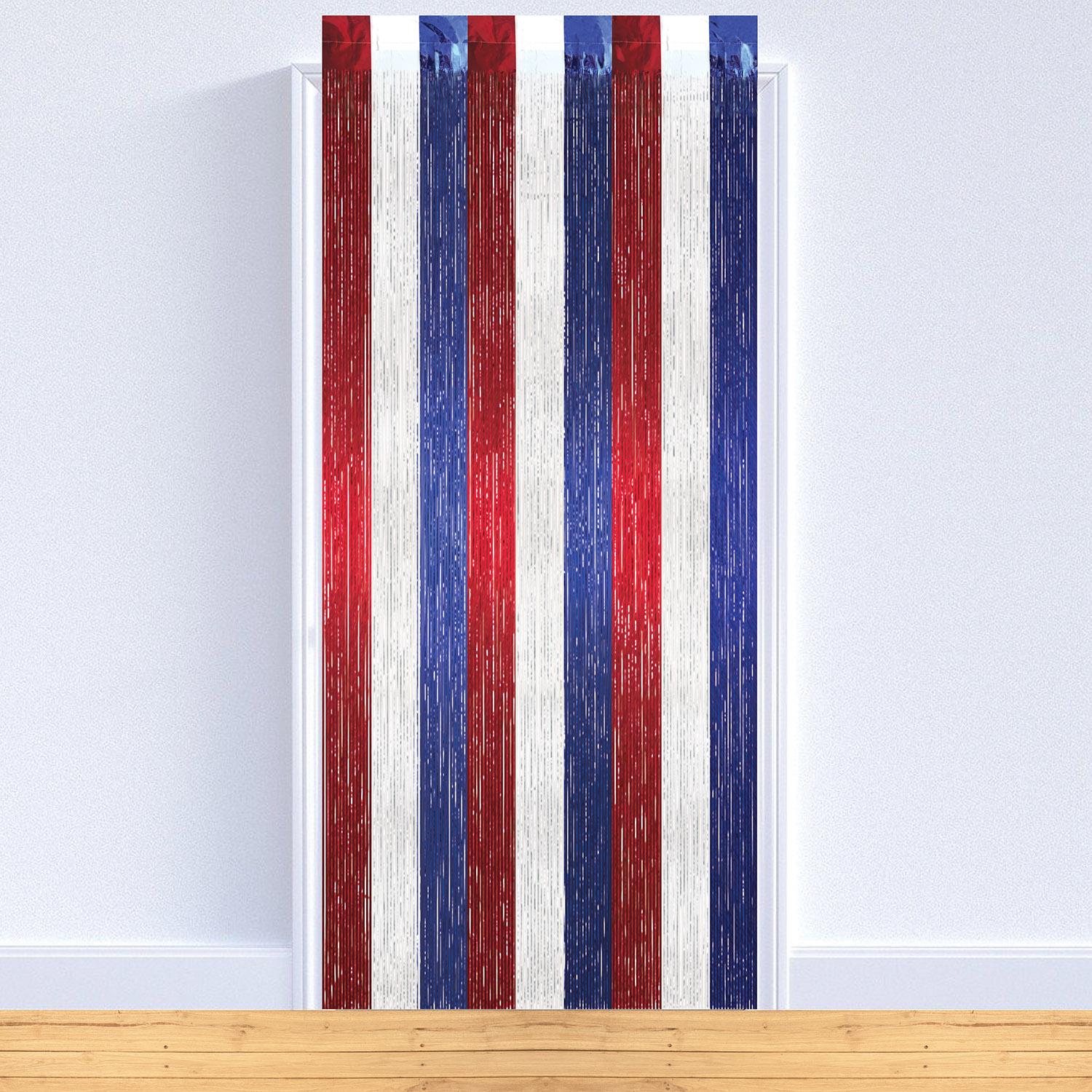 Beistle 1-Ply Gleam 'N Party Curtain - red - white - blue – Bulk Party ...