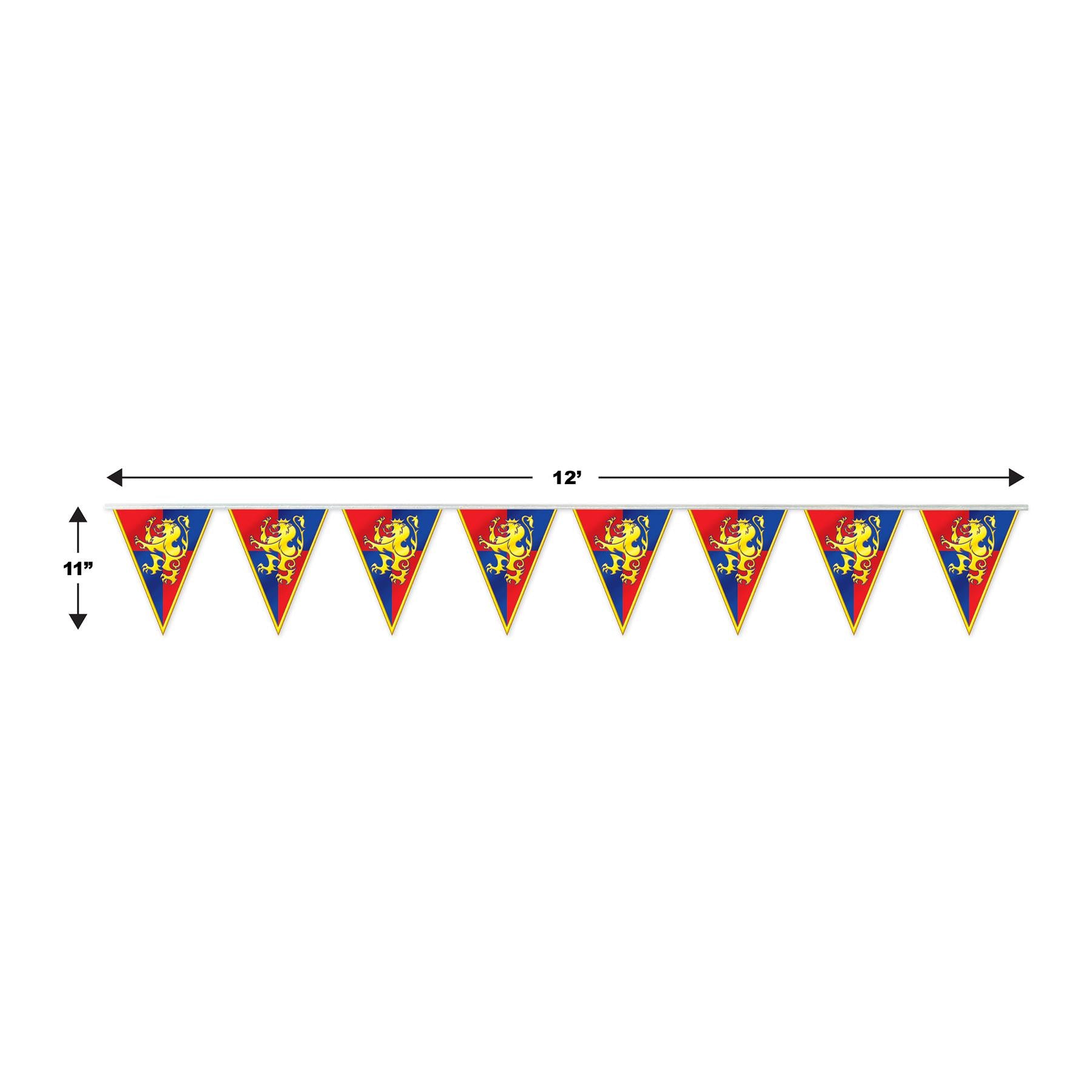 Medieval Pennant Party Banner 11" x 12' | Beistle – Bulk Party Supplies