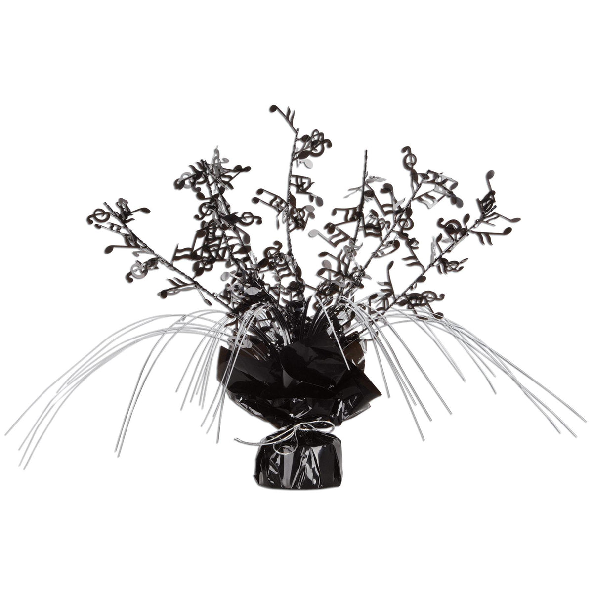 Beistle Musical Notes Gleam 'N Spray Party Centerpiece - black & silver ...