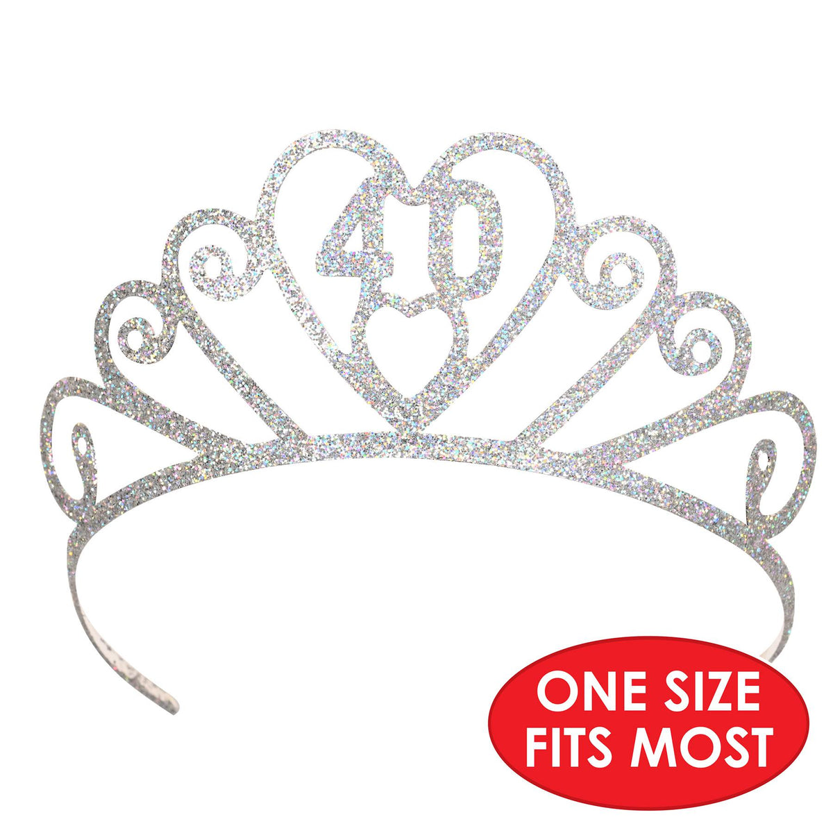 Glittered 40 Tiara