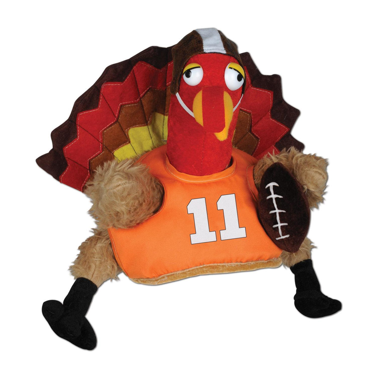 Thanksgiving Plush Touchdown Turkey Hat | Beistle – Bulk Party Supplies